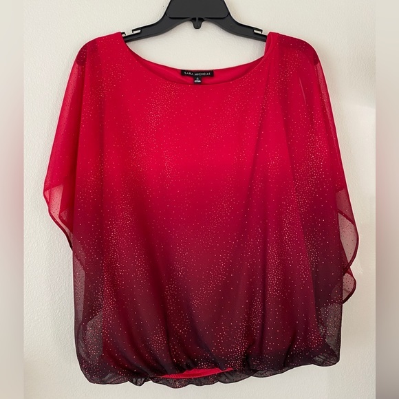 Sara Michelle | Tops | Sara Michelle Tops Sara Michelle Top Red Black ...